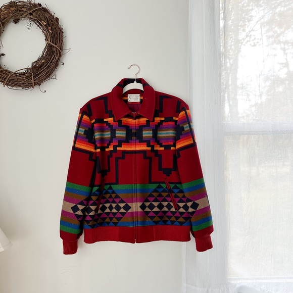 Pendleton | Jackets & Coats | Vintage Pendleton Western Bomber Jacket ...